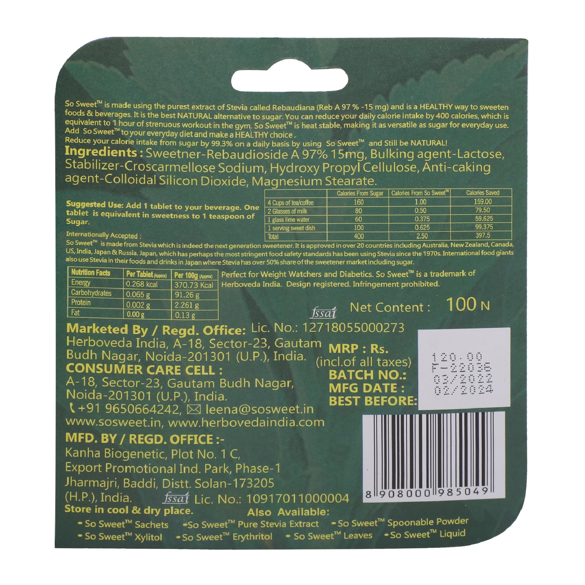 sugar alternative for health-conscious consumers