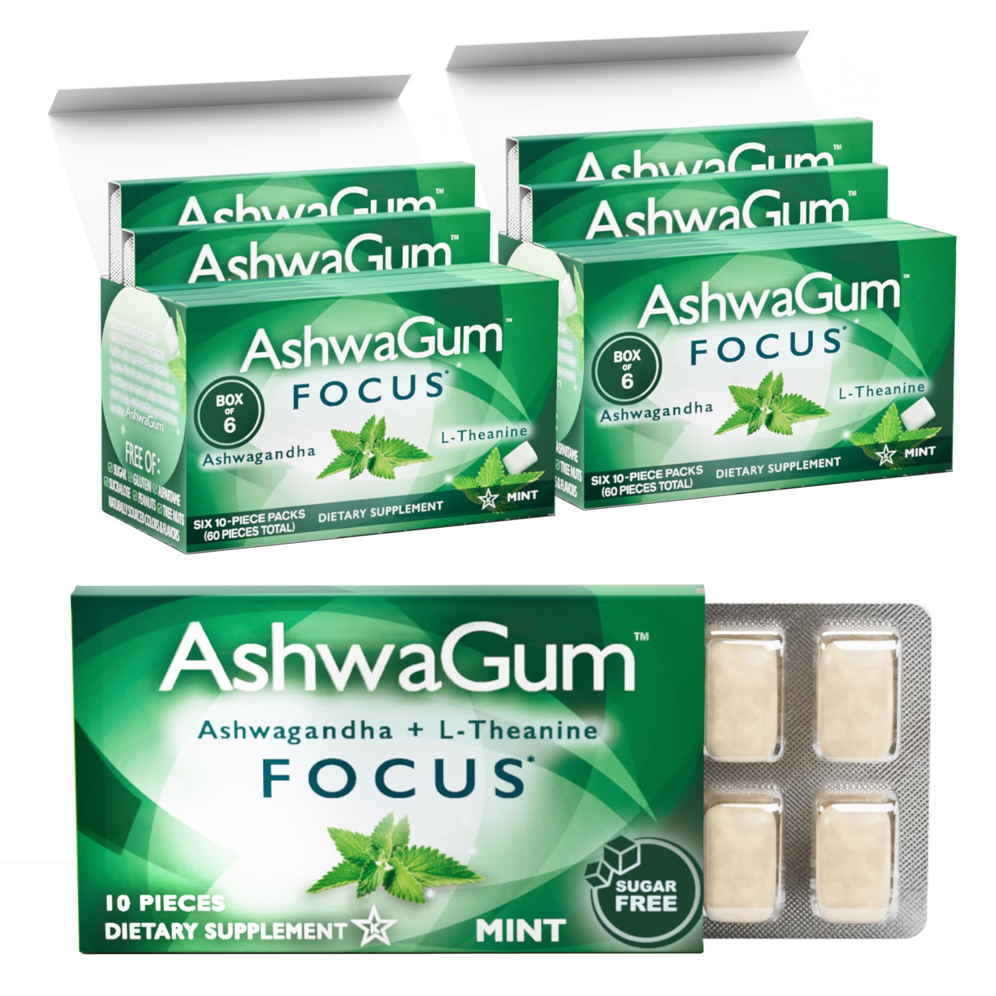 Sugar-free ashwagandha chewing gum
