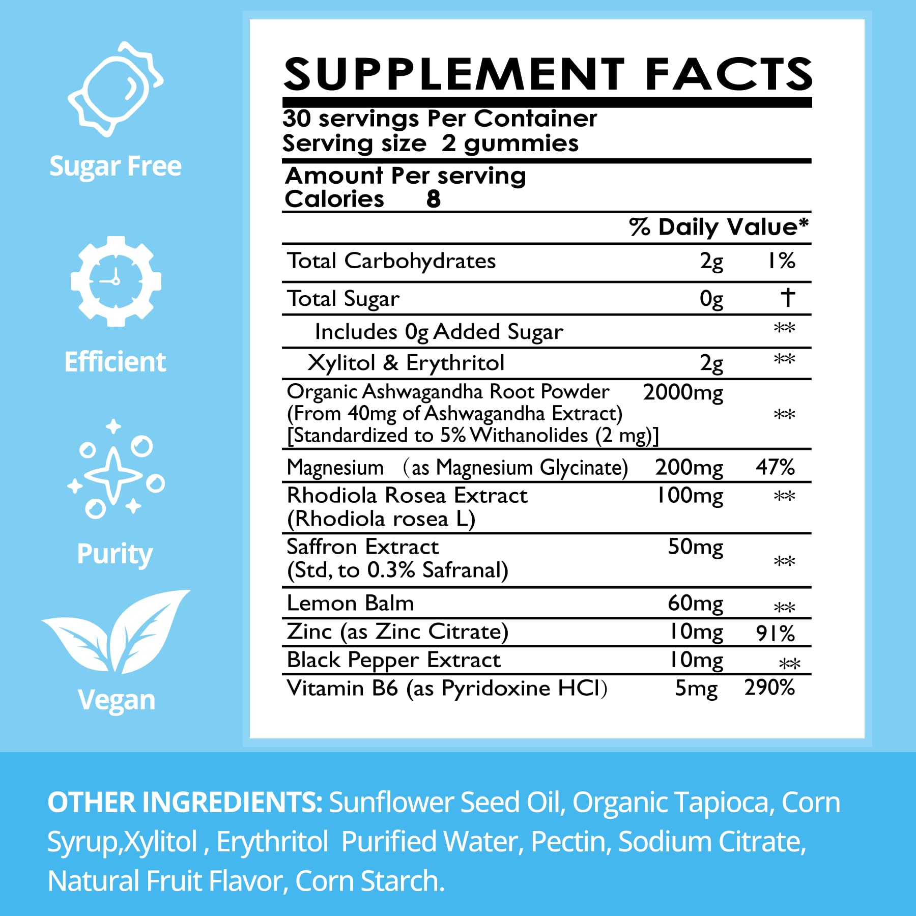 sugar-free ashwagandha gummies for stress relief