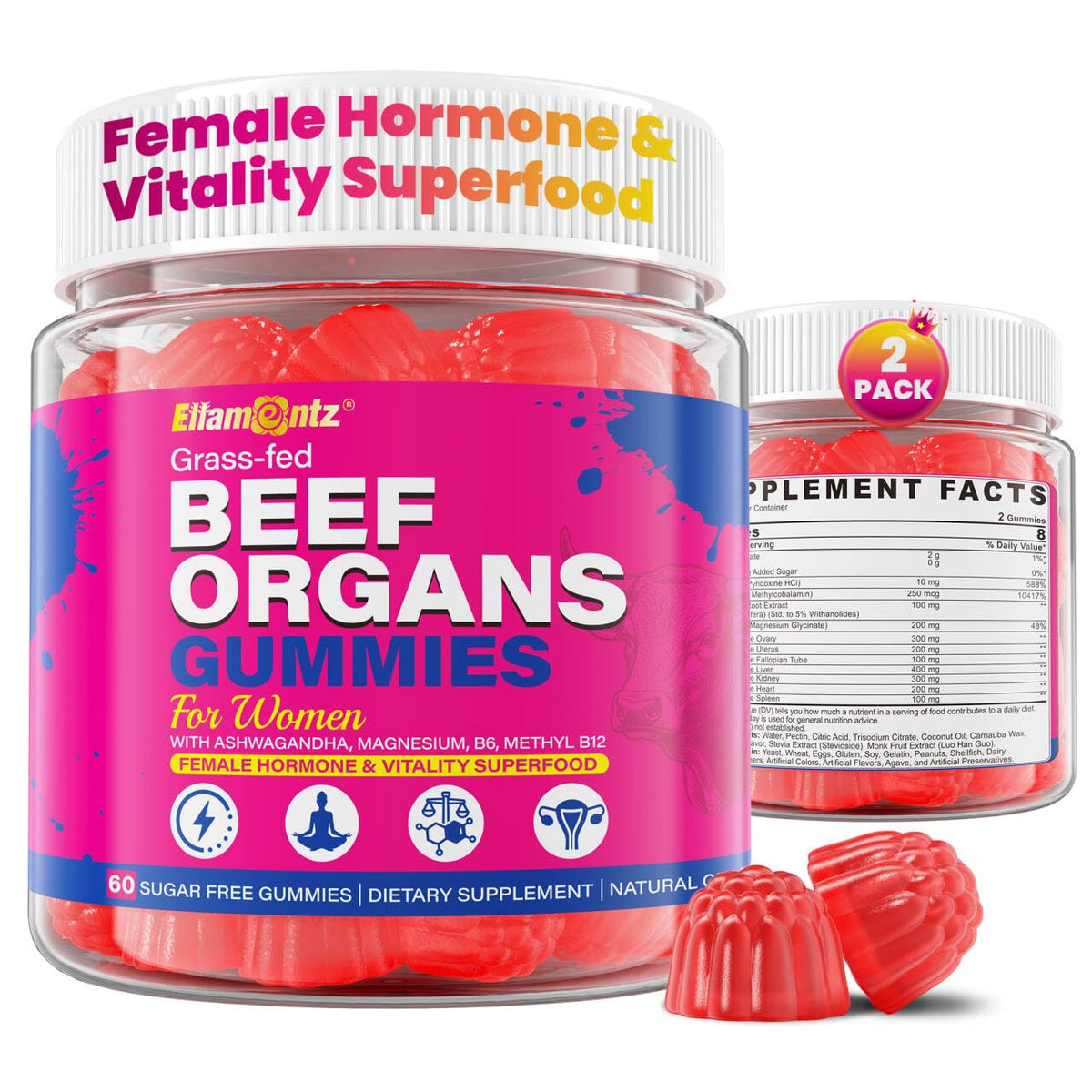 sugar free beef organ liver gummies