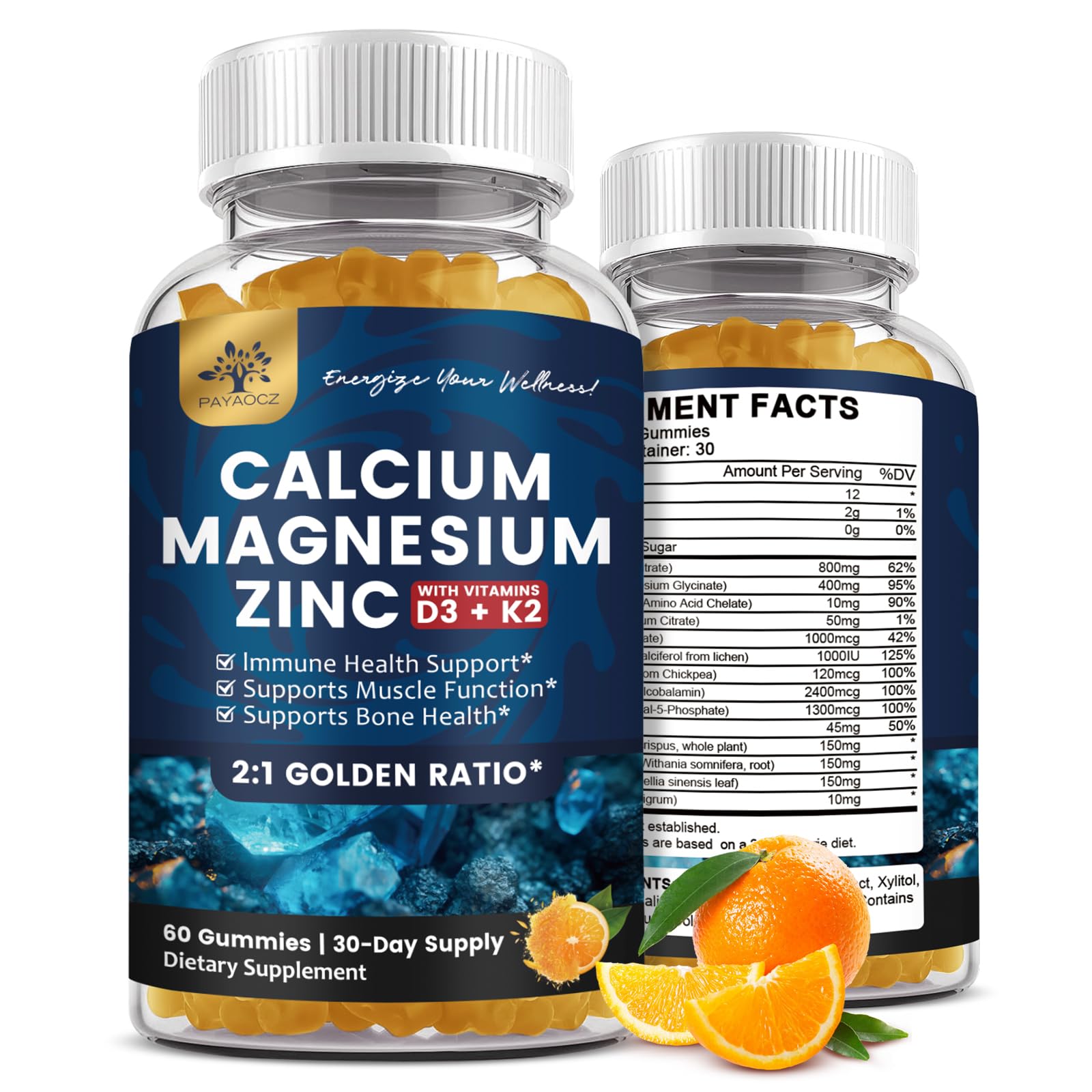 sugar free calcium gummies for health