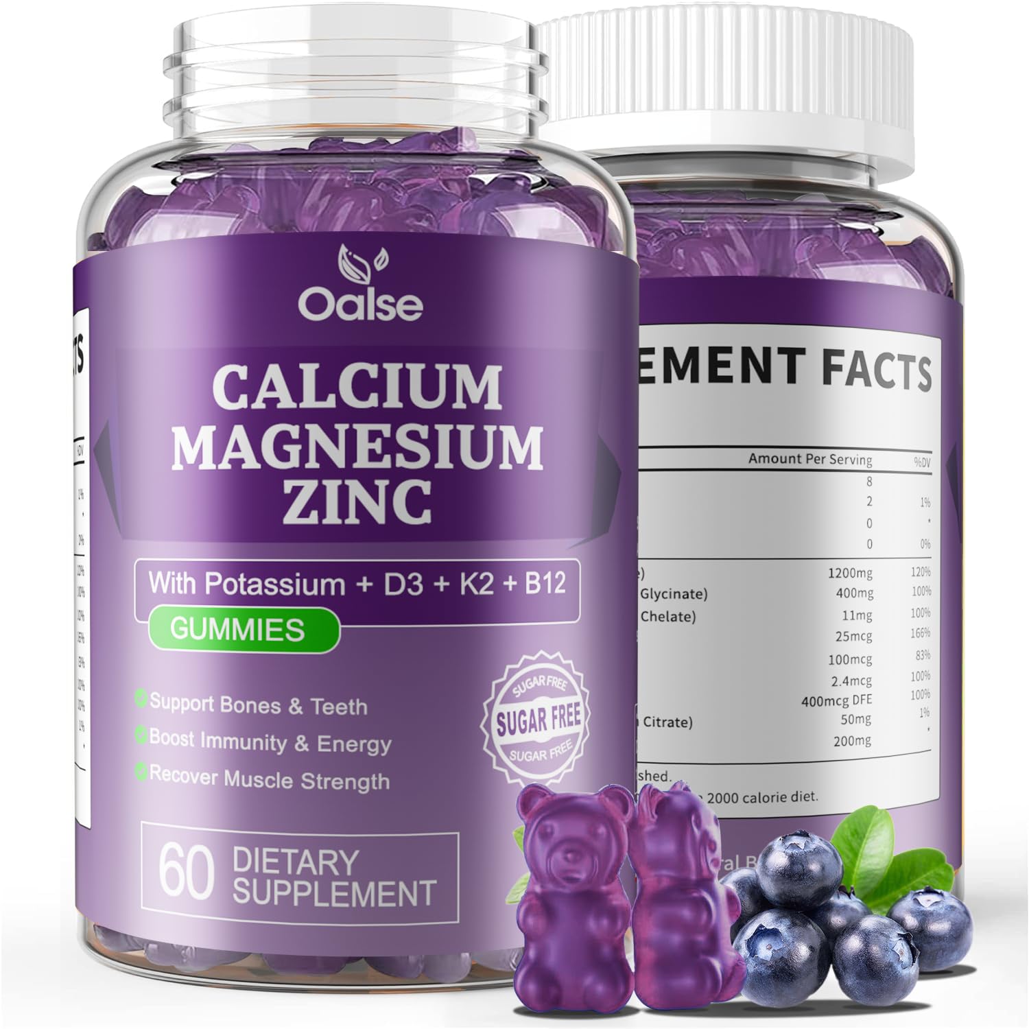 sugar free calcium magnesium zinc gummies