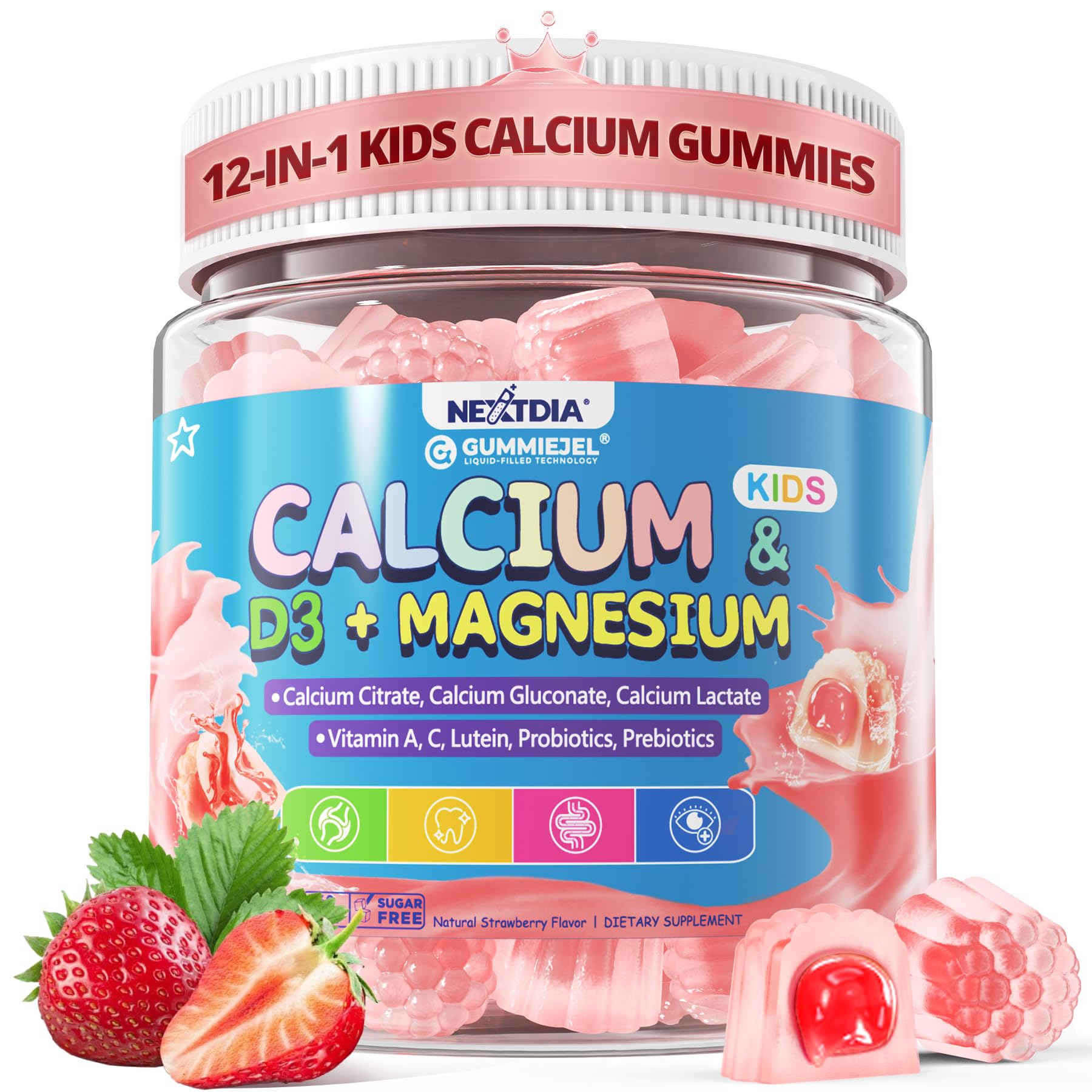 Sugar-free calcium supplement for children