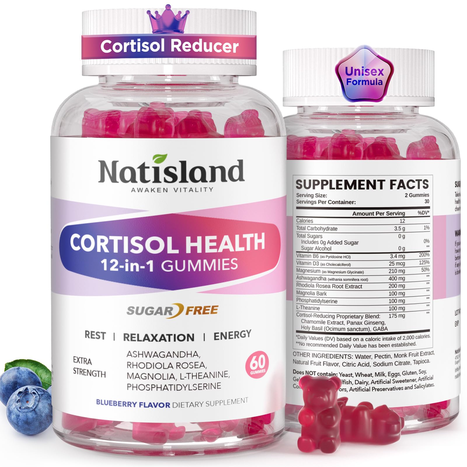 sugar-free cortisol gummies for adults