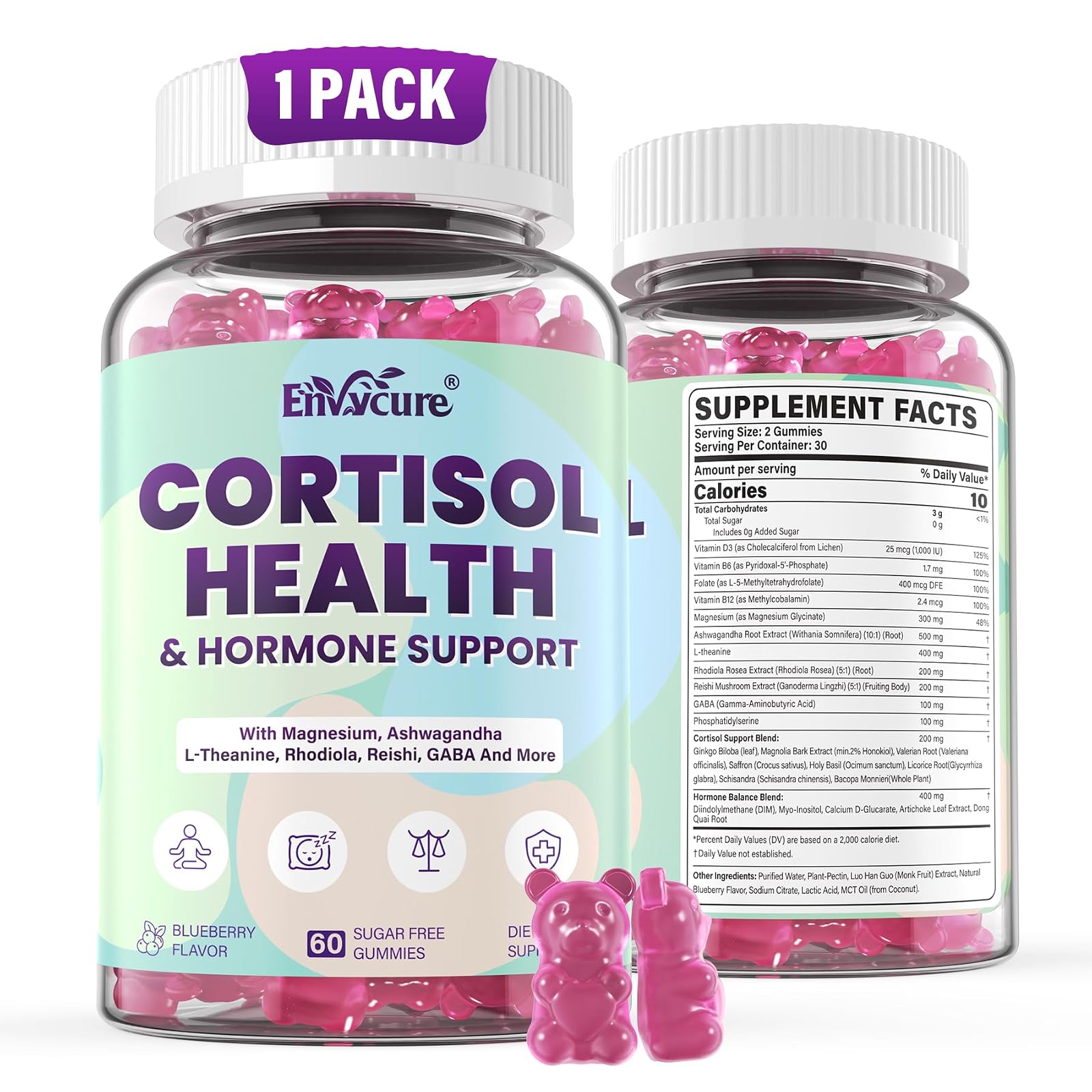 sugar free cortisol gummies for stress relief