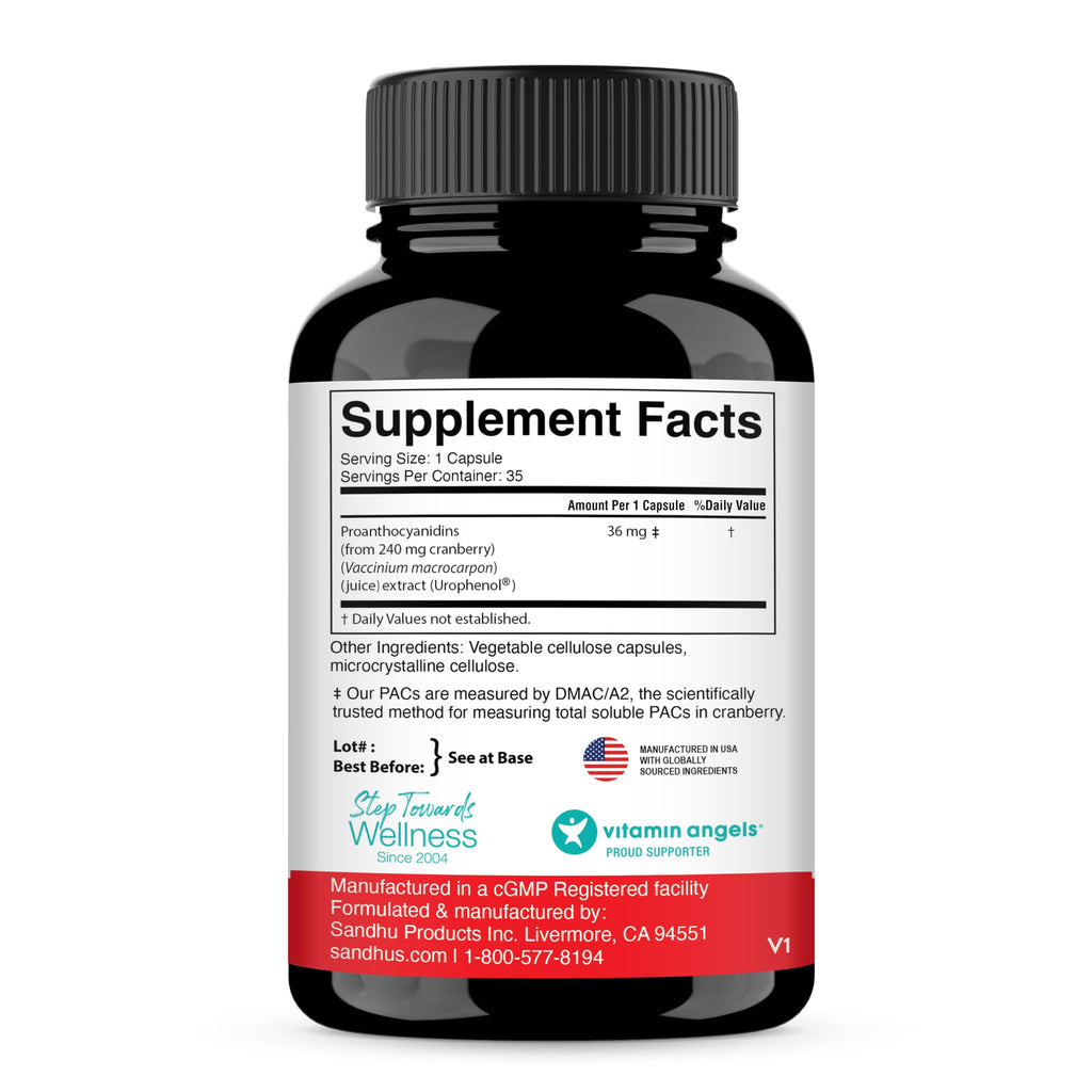 sugar free cranberry extract for wellness