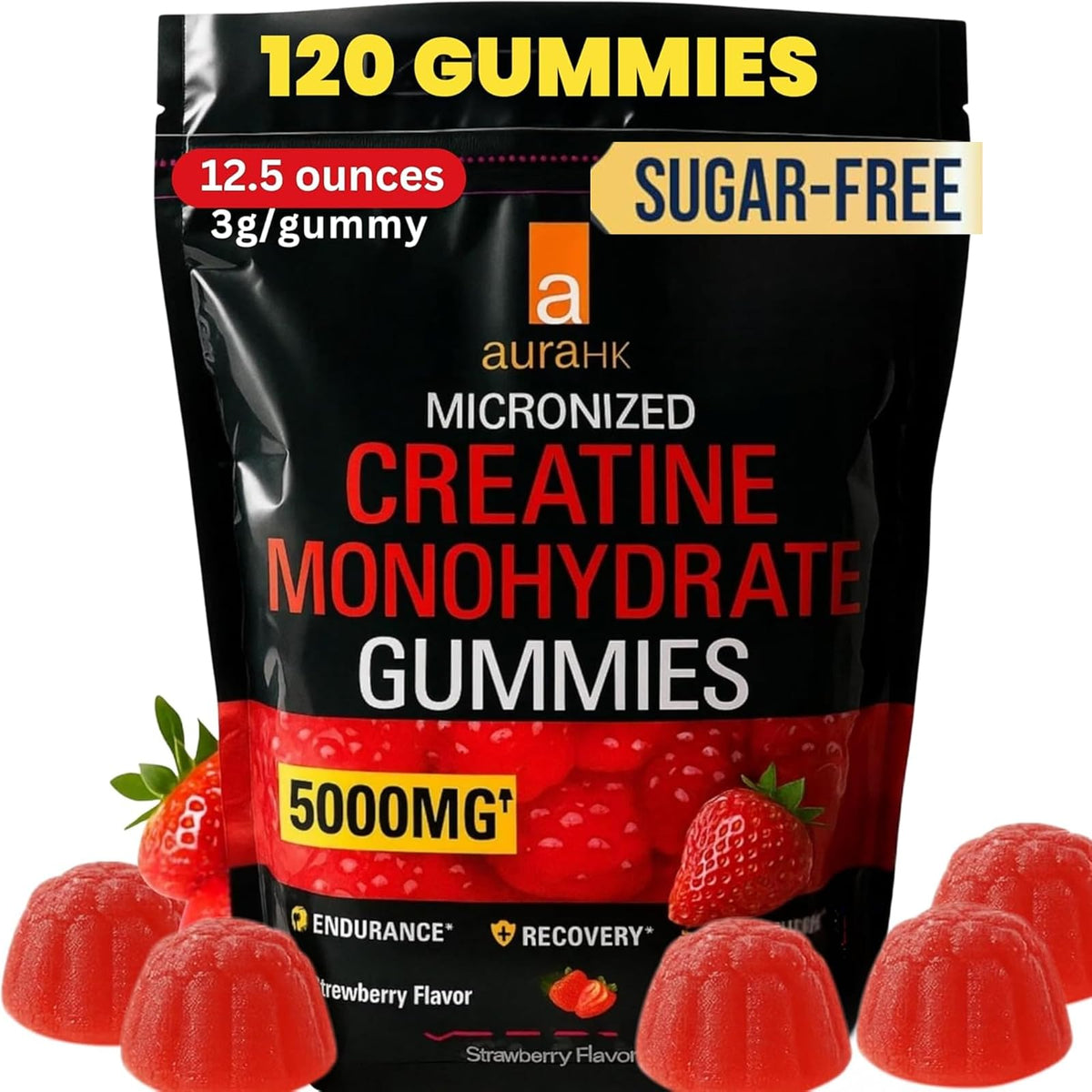 sugar free creatine gummies for energy