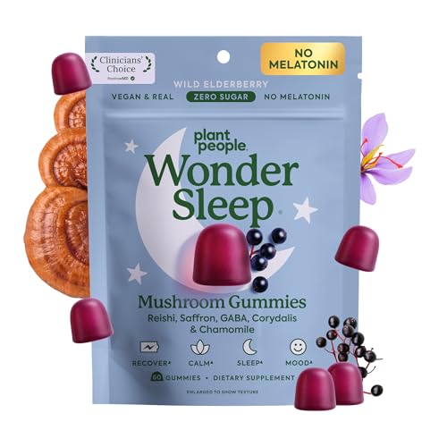 Sugar-free elderberry mushroom gummies for sleep