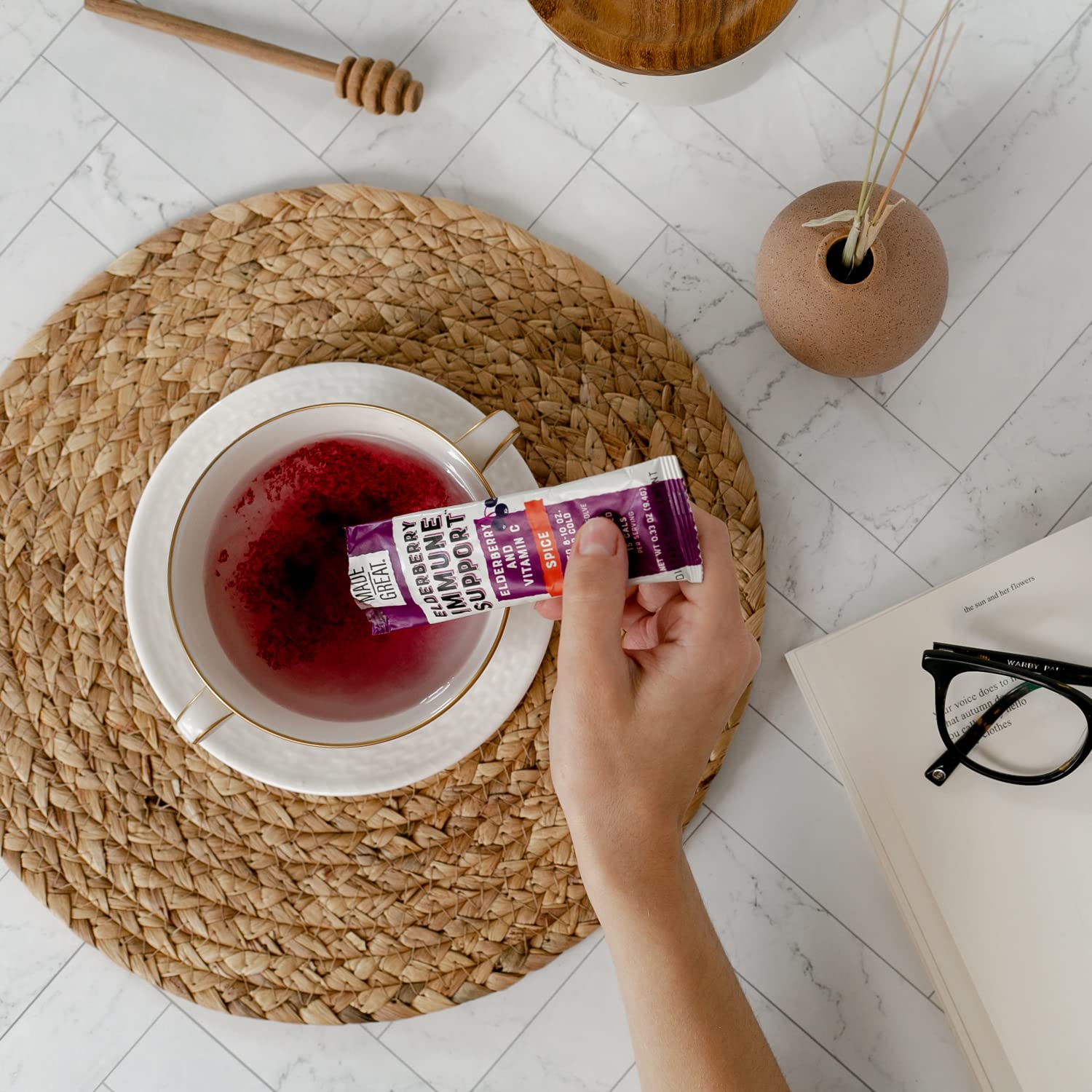Sugar-free elderberry wellness mix