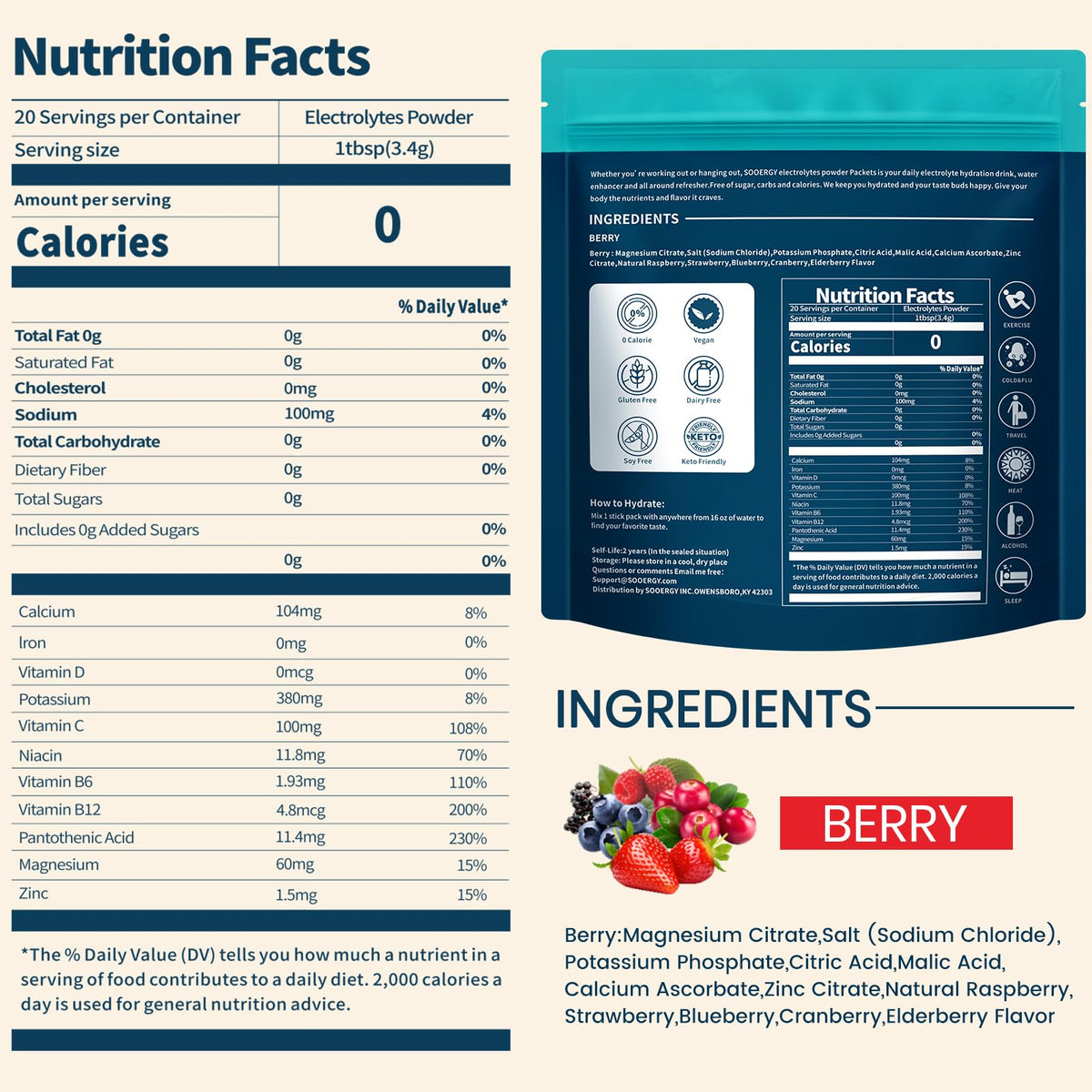 sugar free electrolyte drink for hydration