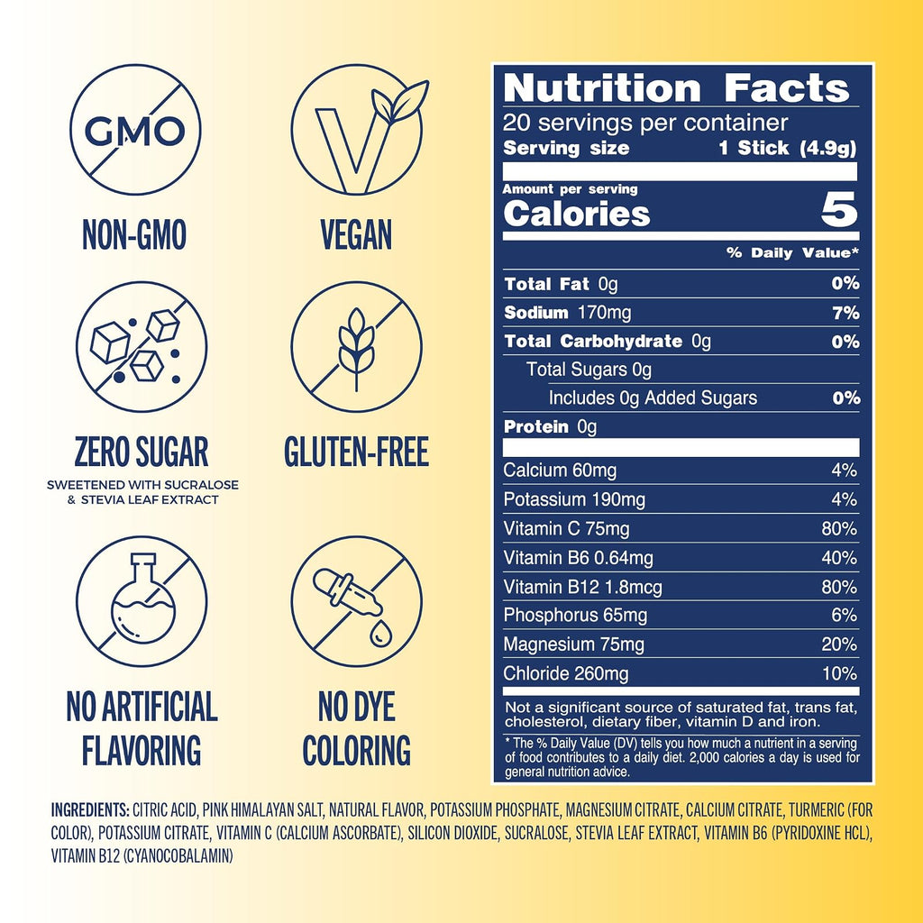 sugar free electrolyte drink mix packets