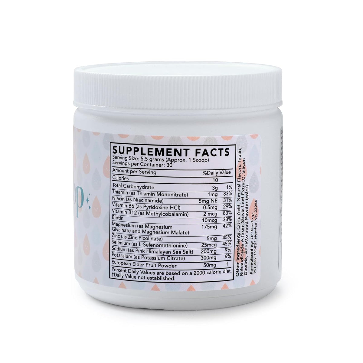 sugar-free electrolyte drink mix