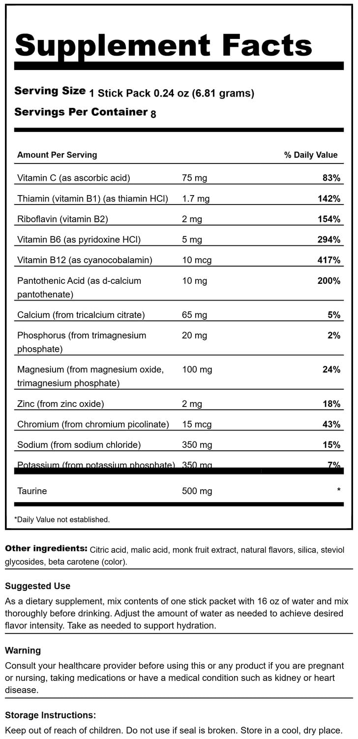 sugar-free electrolyte drink mix