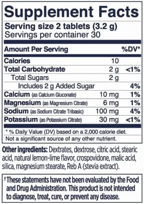 Sugar-free electrolyte fastchews for health