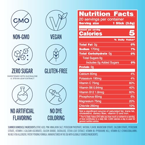 sugar free electrolyte packets for energy