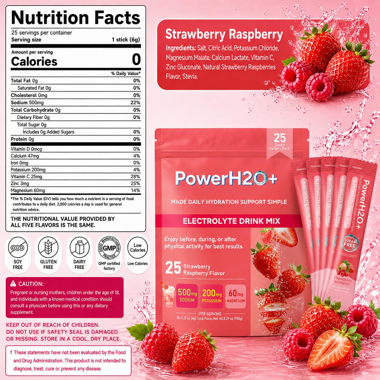 sugar free electrolyte replacement packets