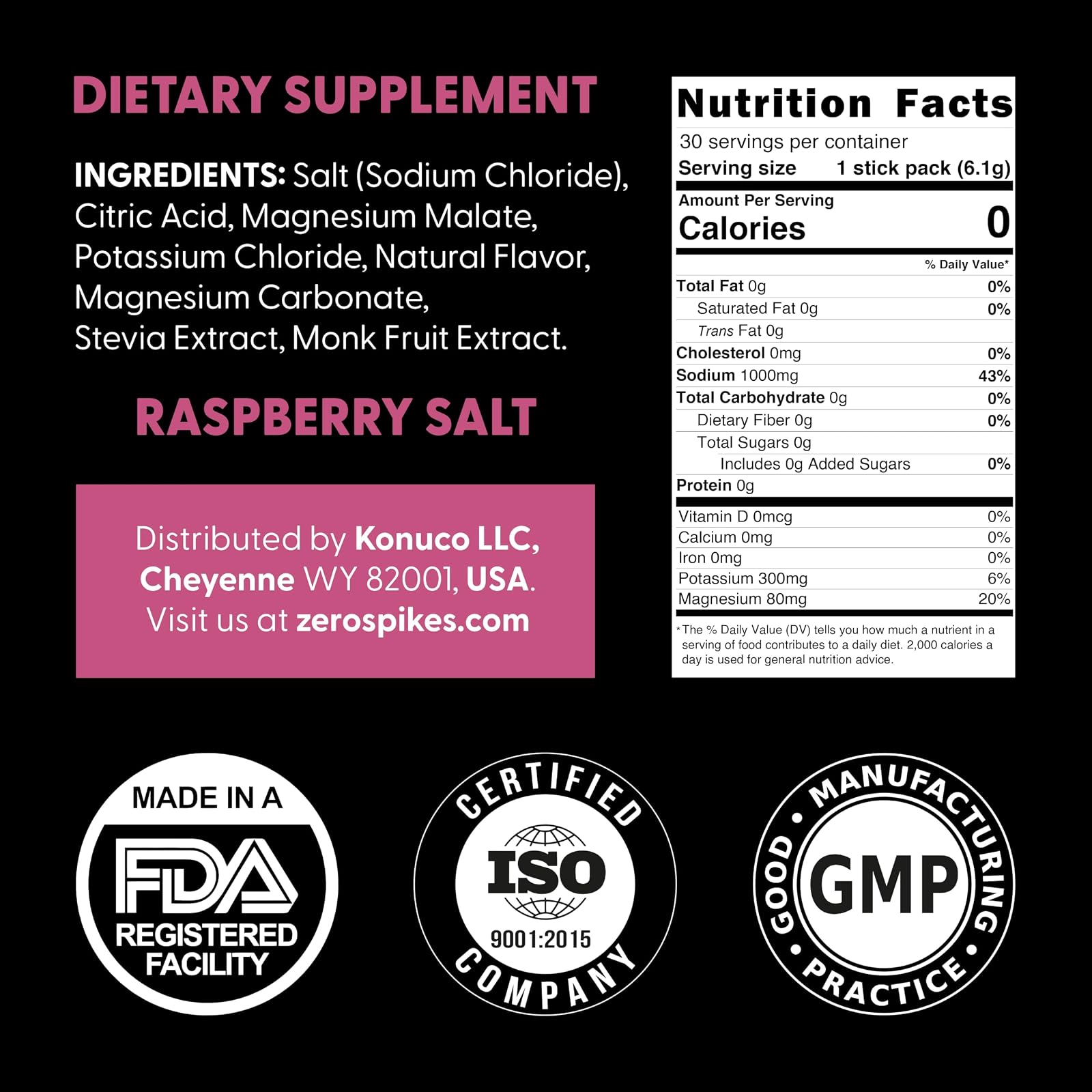 sugar-free electrolytes for hydration