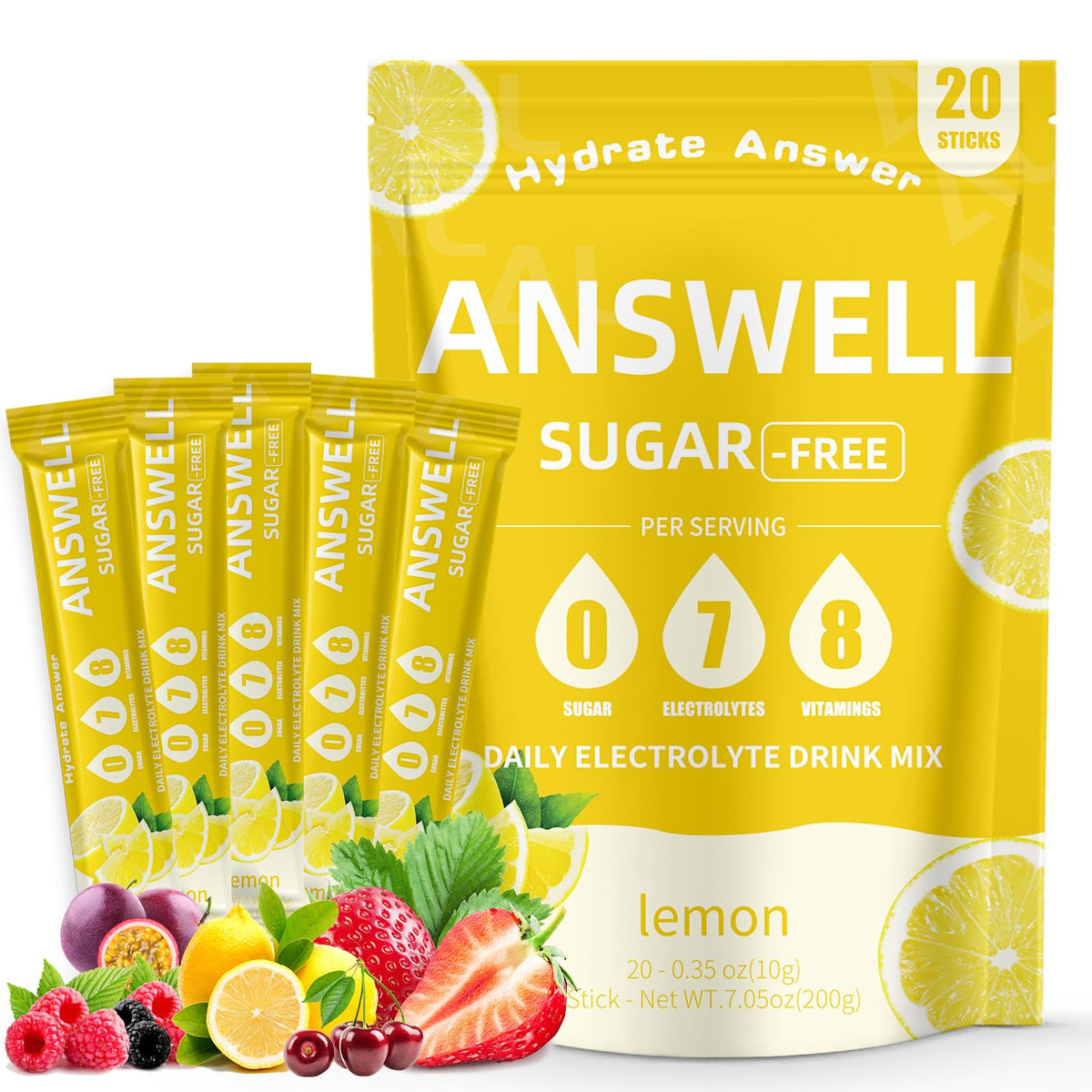 sugar free electrolytes powder packets