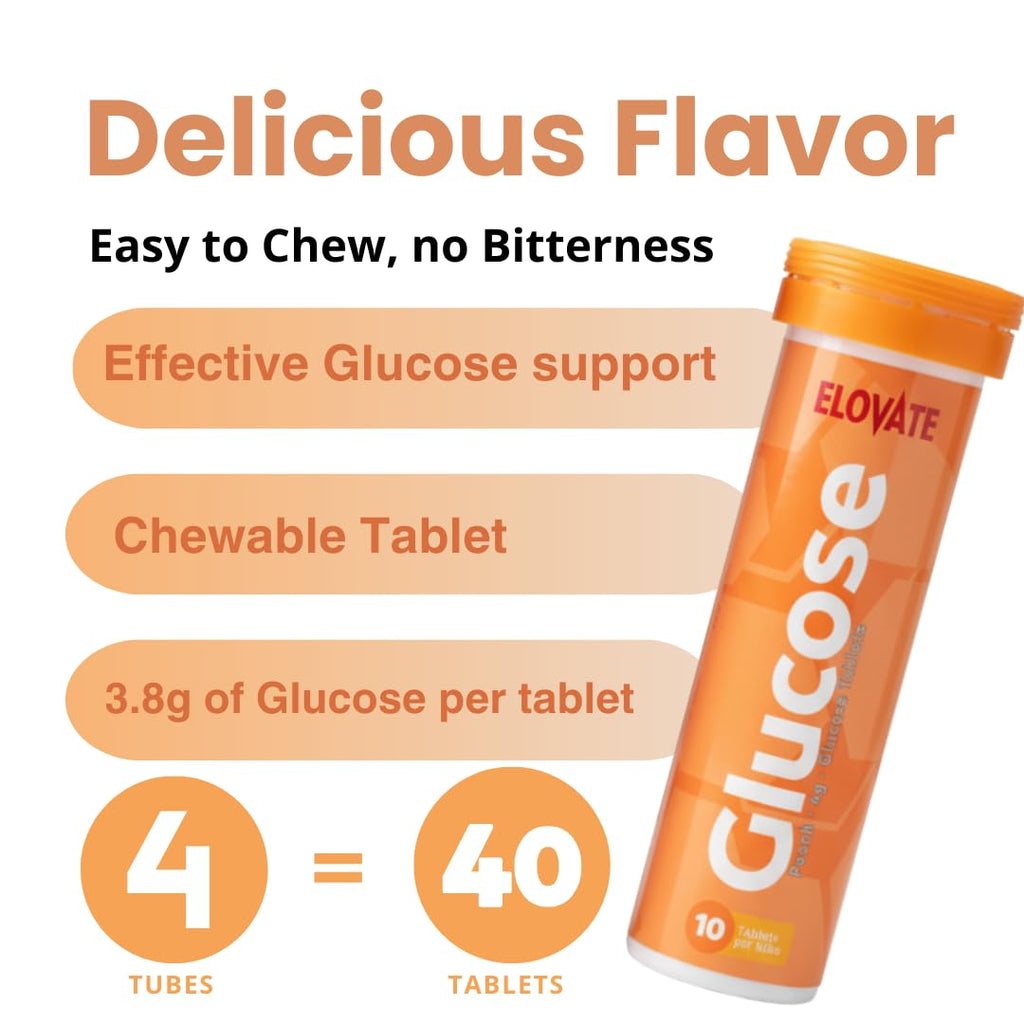 sugar-free ELOVATE glucose tablets