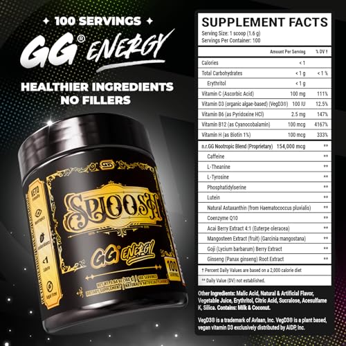 Sugar-free energy drink for focus