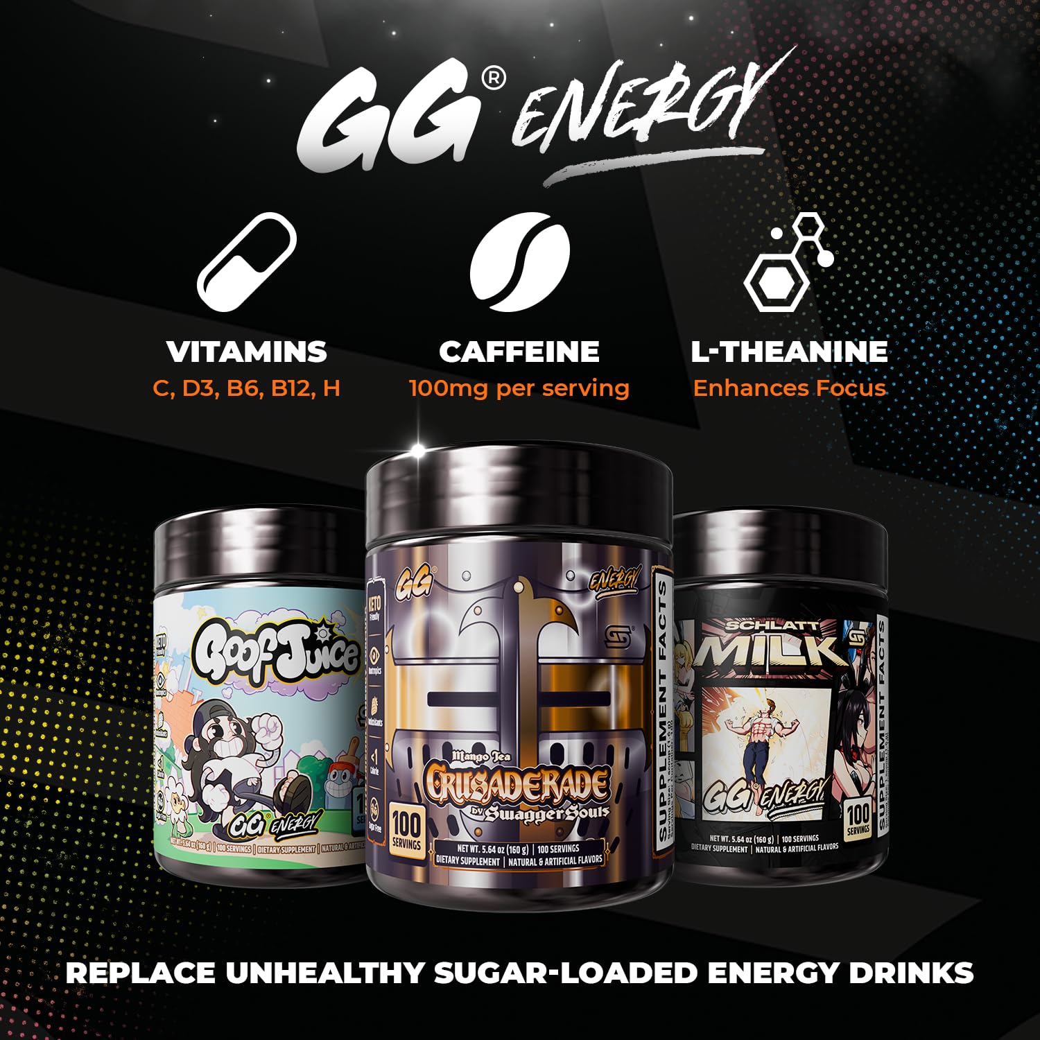 Sugar-free energy drink for gamers
