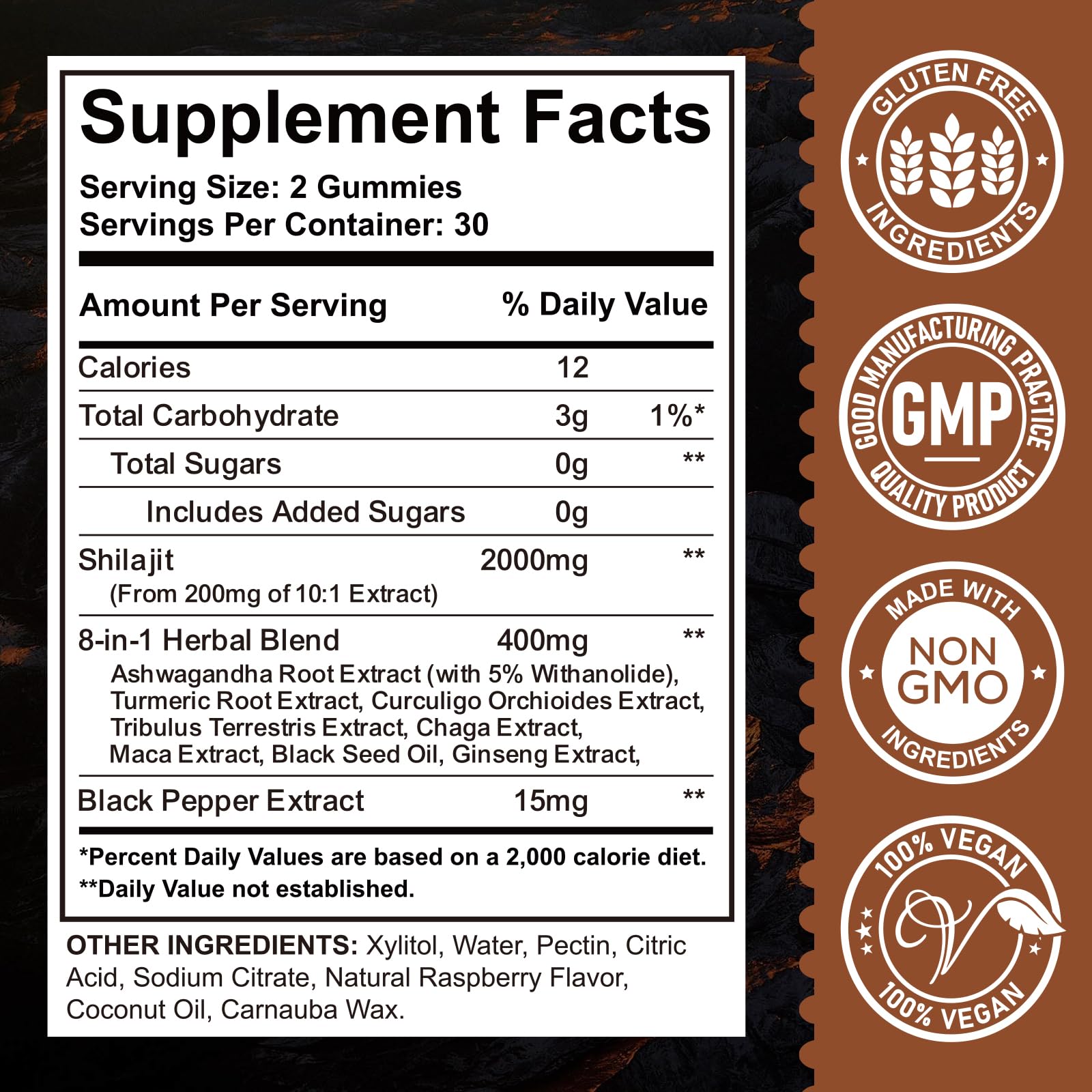 Sugar-free energy gummies for adults