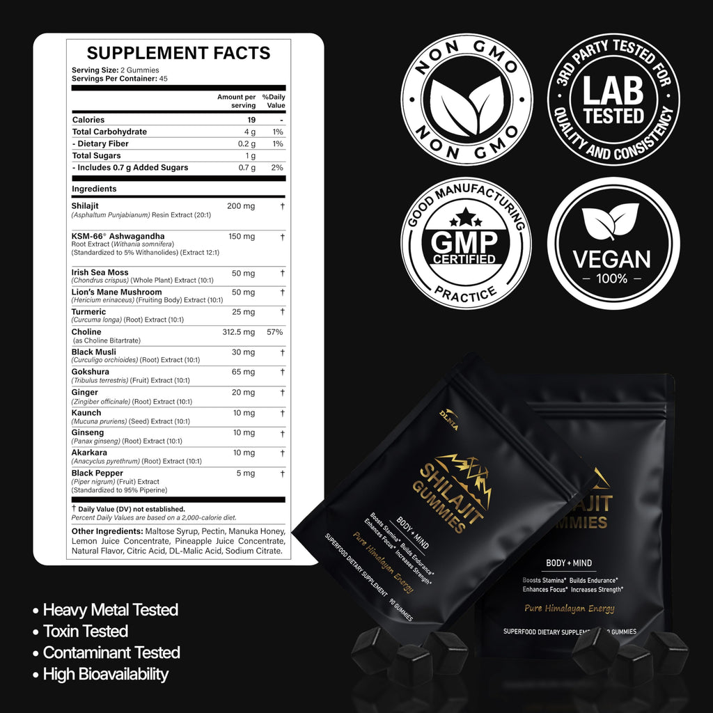 Sugar-free energy gummies for adults