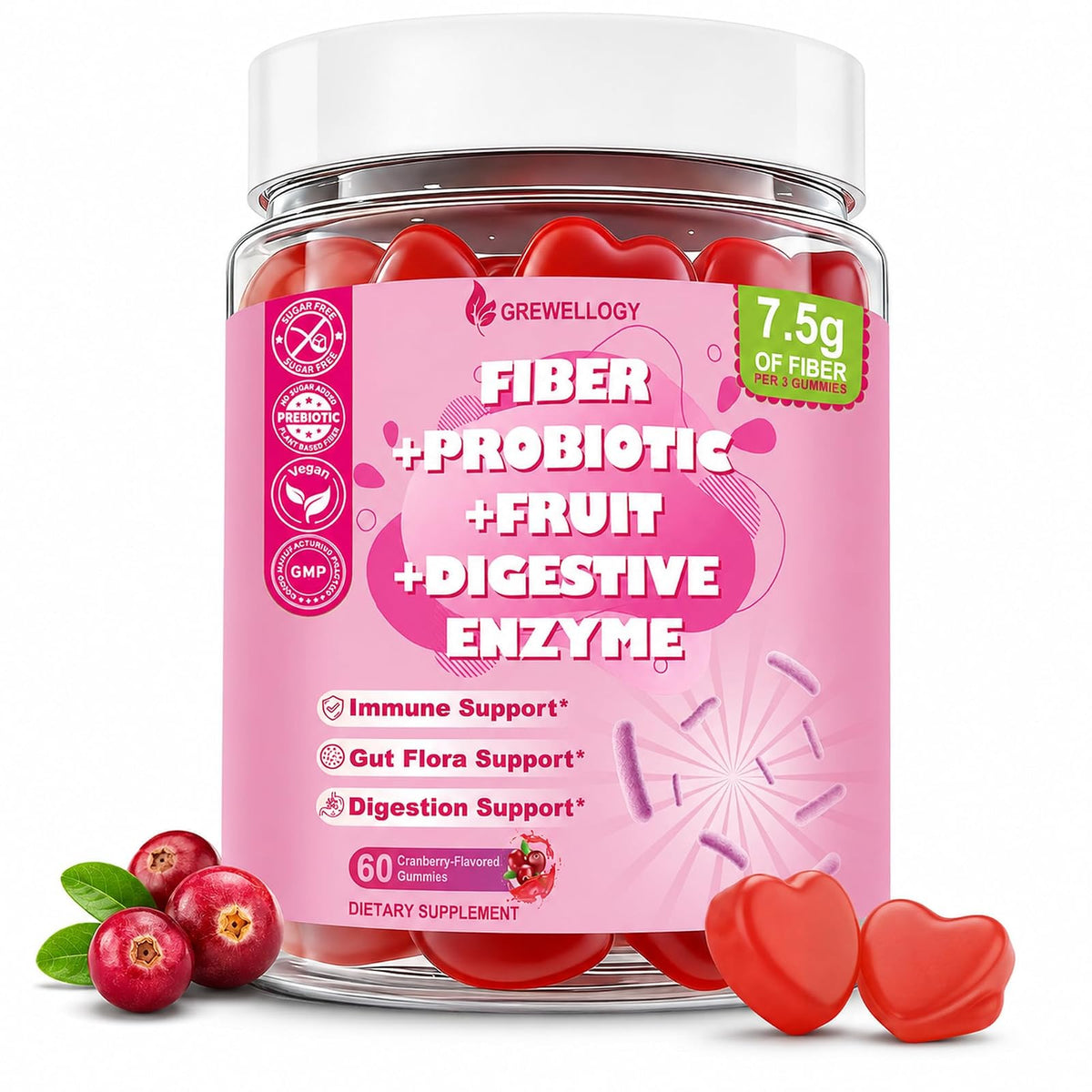 sugar free fiber gummies for digestion