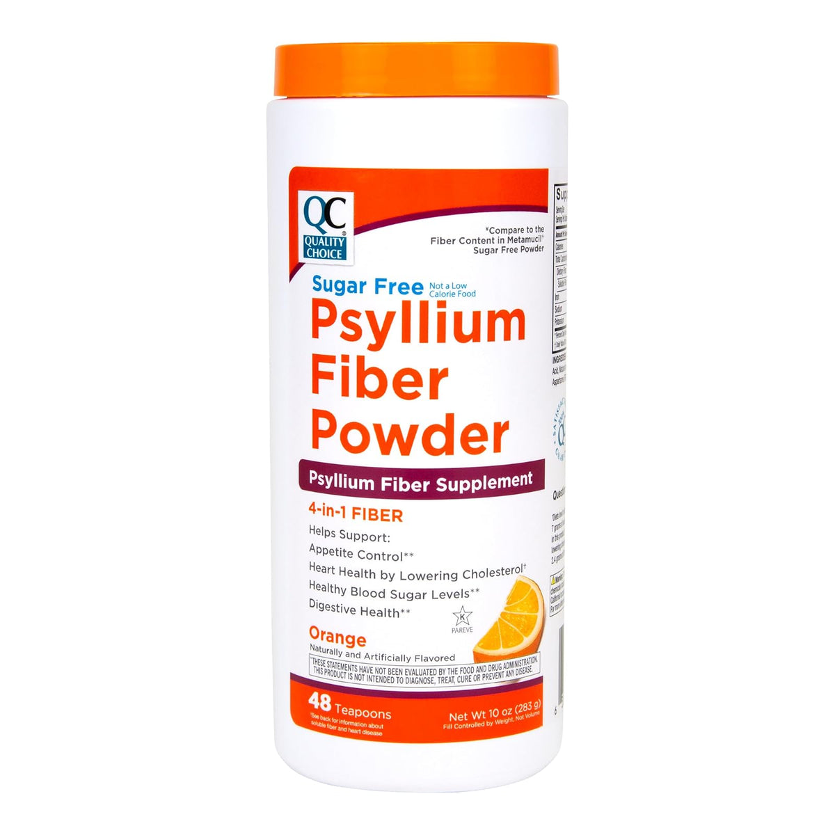 sugar free fiber powder orange flavor