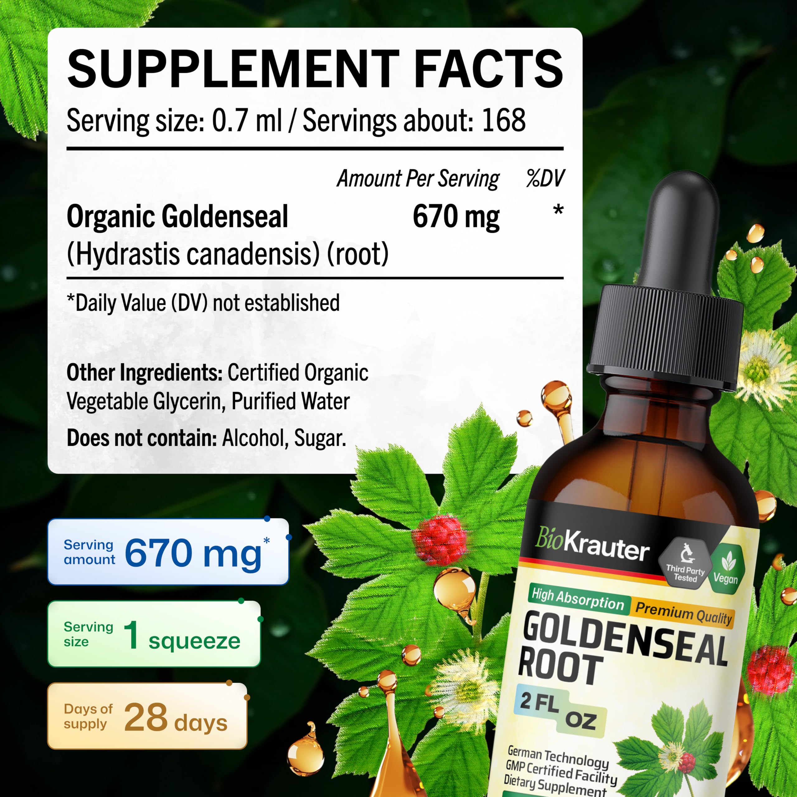 sugar free goldenseal tincture for vitality