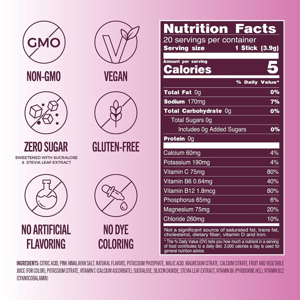 sugar free grape electrolyte packets