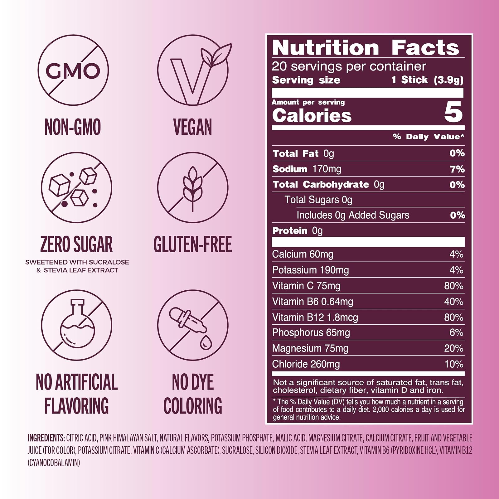 sugar free grape electrolyte packets