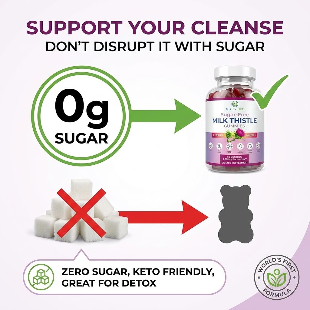 sugar-free herbal gummies with milk thistle
