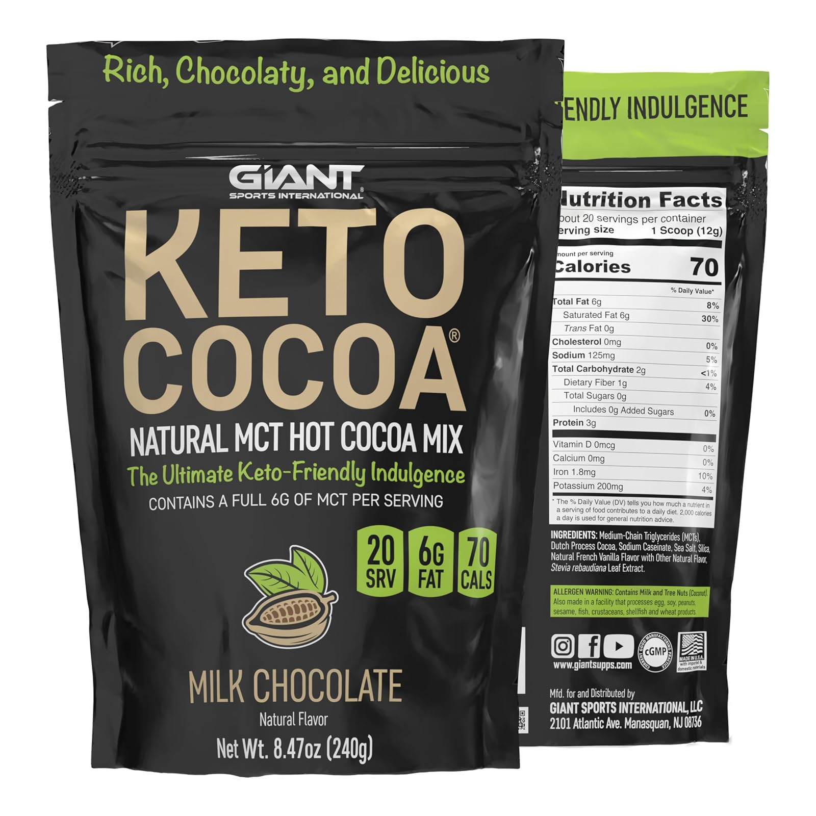 sugar-free hot chocolate option