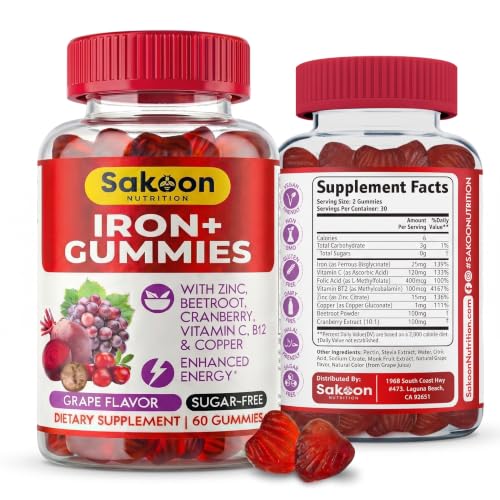 sugar free iron gummies for energy
