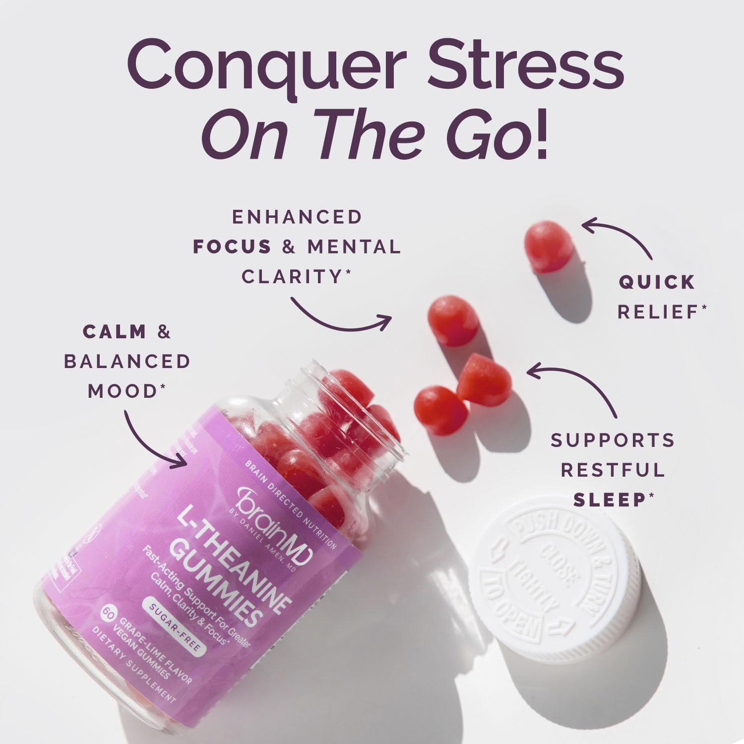 sugar-free L-Theanine gummies for stress relief