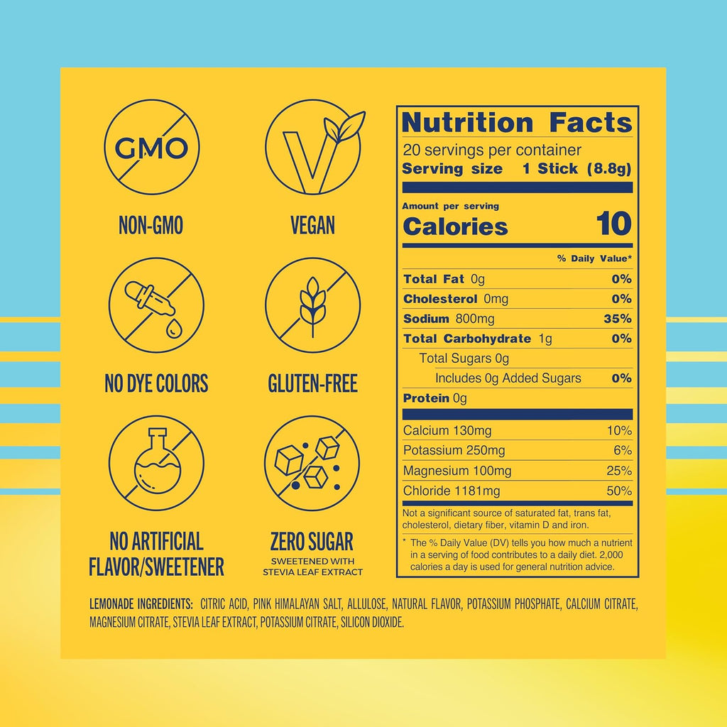 sugar free lemonade electrolyte drink mix
