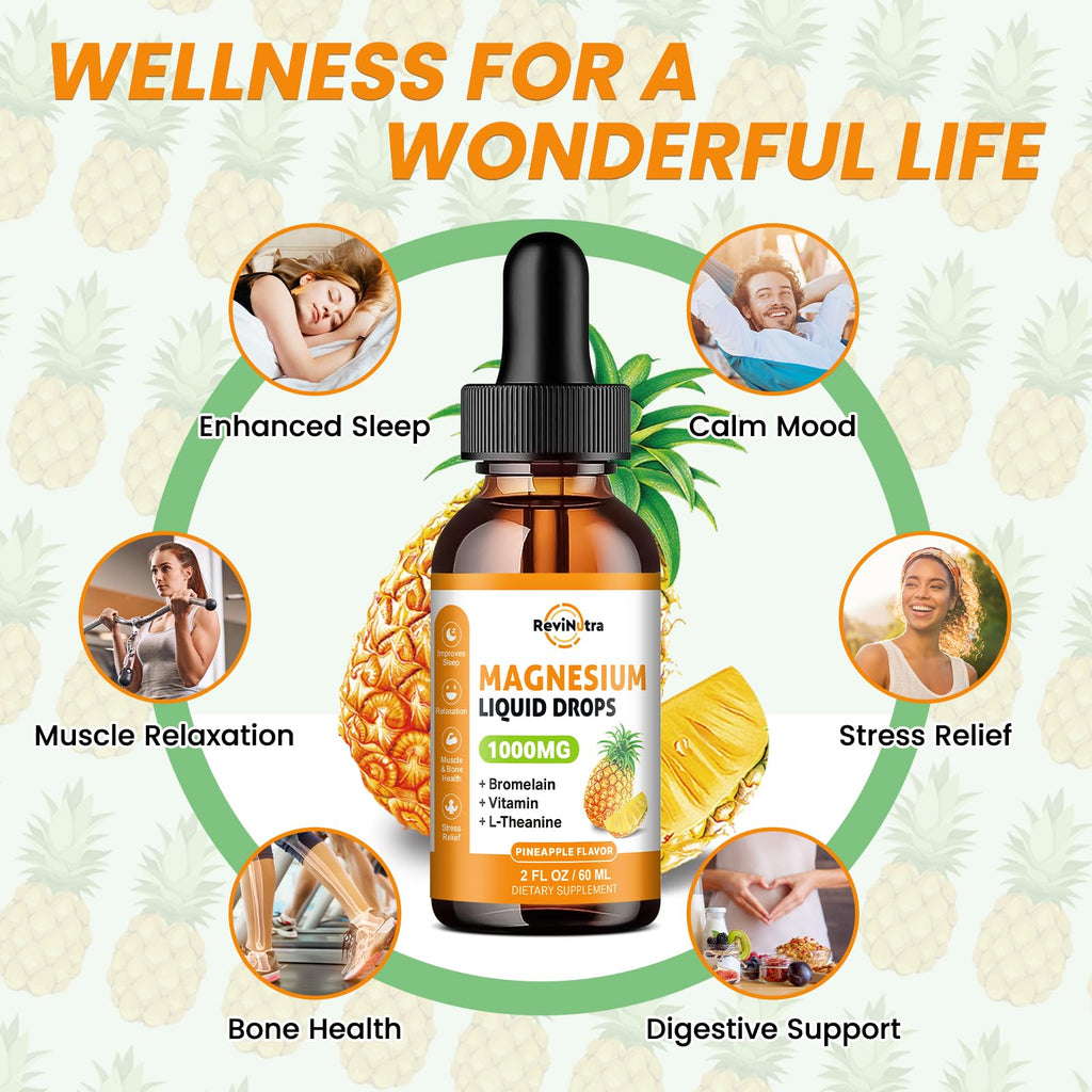 sugar-free magnesium drops with pineapple flavour