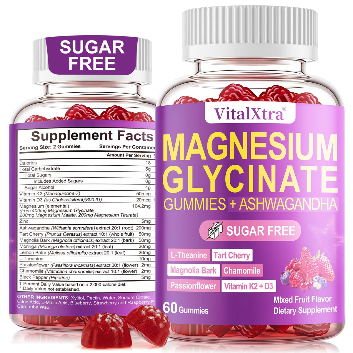sugar-free magnesium glycinate gummies for relaxation