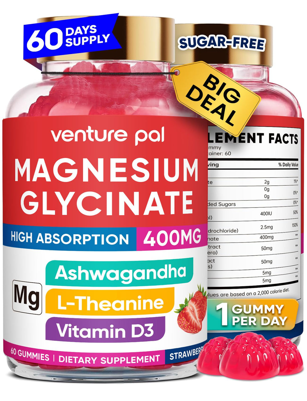 Sugar-free magnesium glycinate supplement