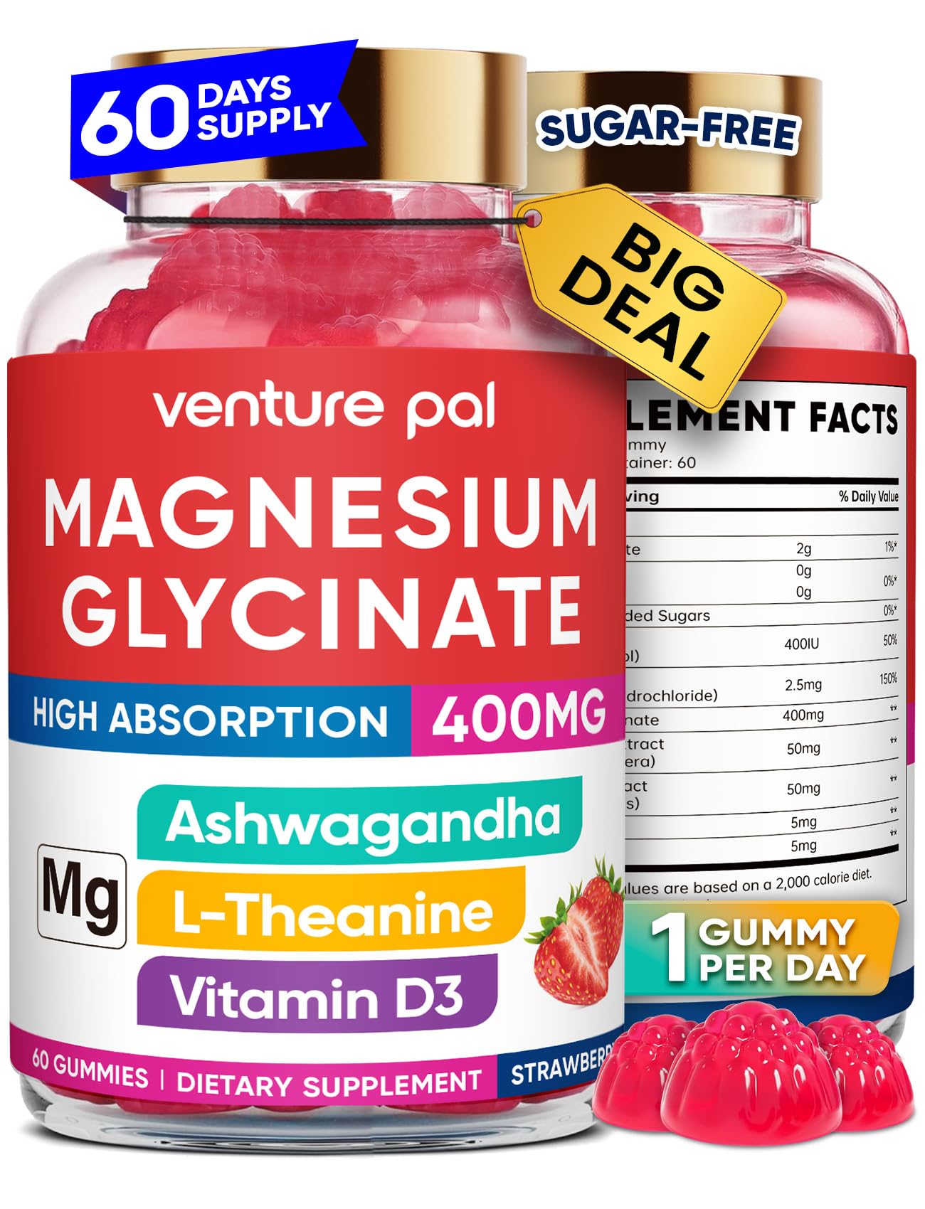 Sugar-free magnesium glycinate supplement