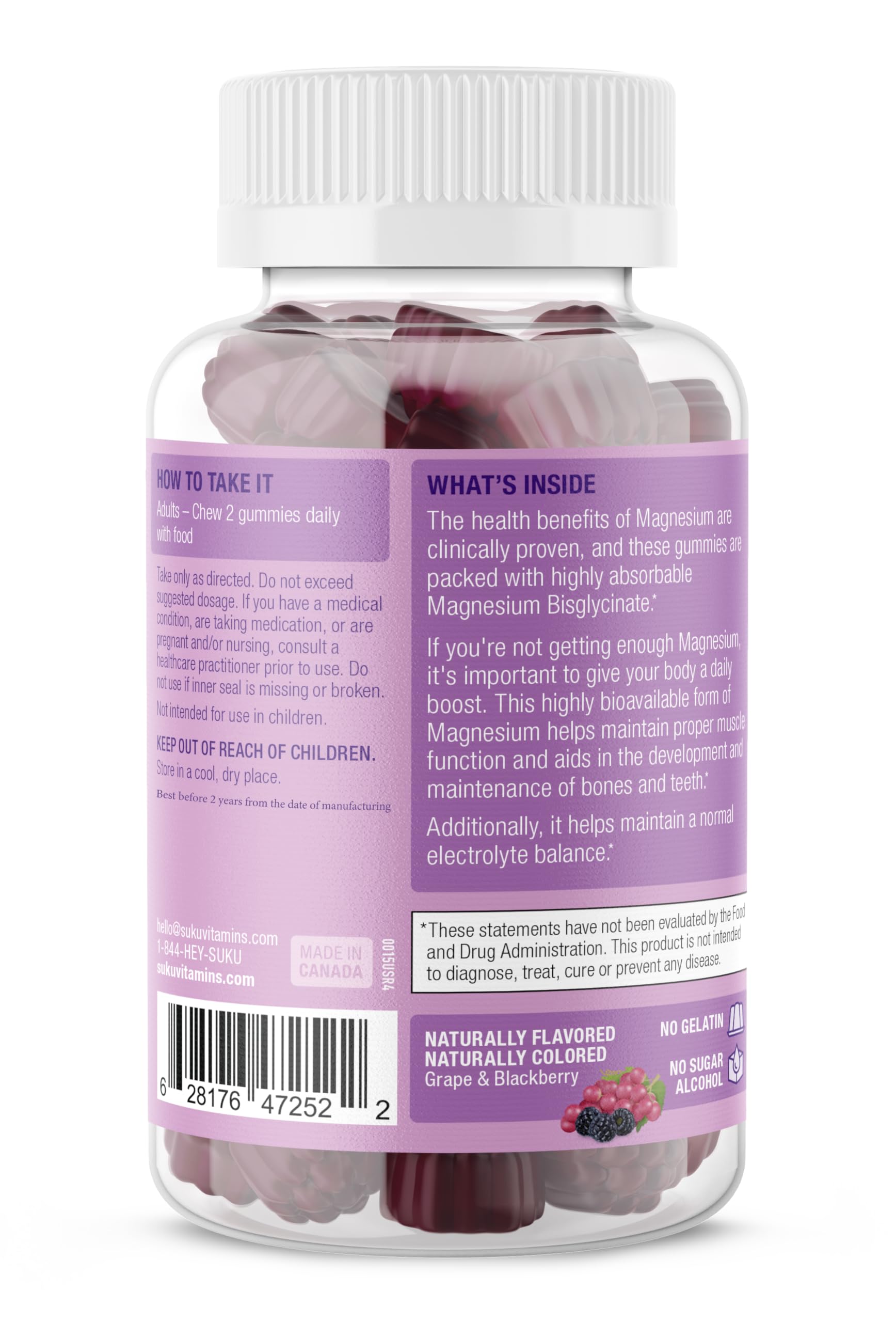 Sugar-free magnesium gummies for energy