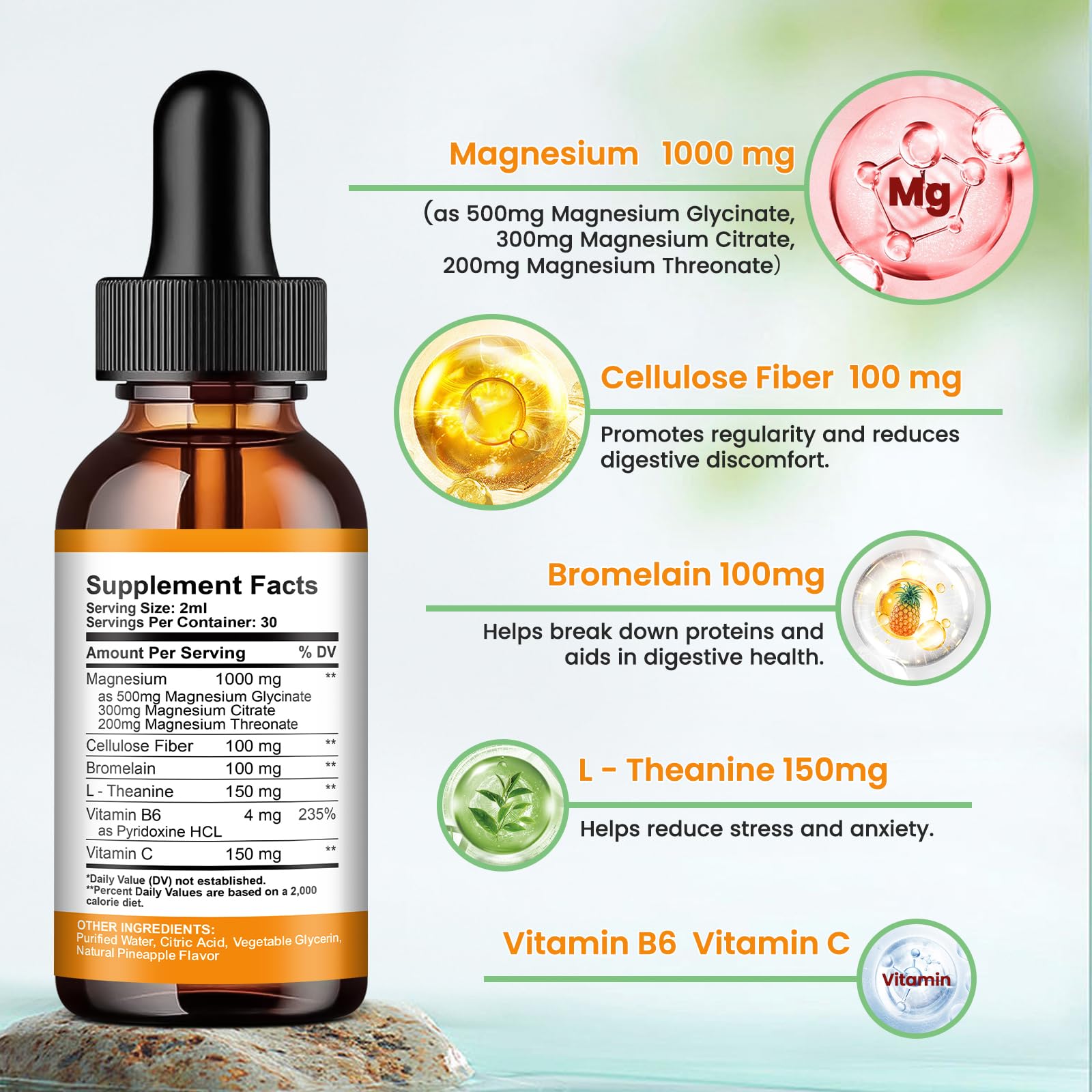sugar-free magnesium supplement in pineapple