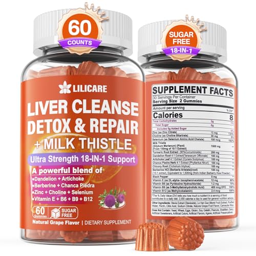 Sugar-free milk thistle detox supplement