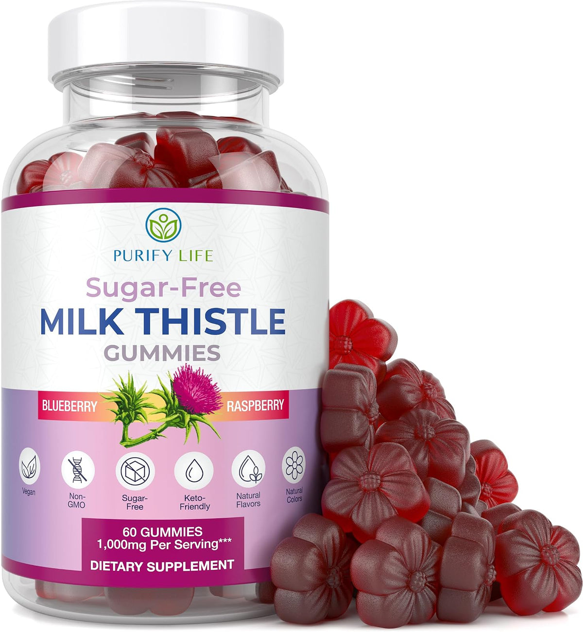 sugar-free milk thistle gummies for liver health