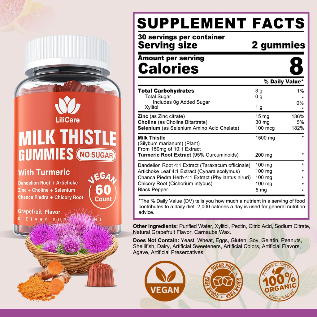 sugar free milk thistle supplements