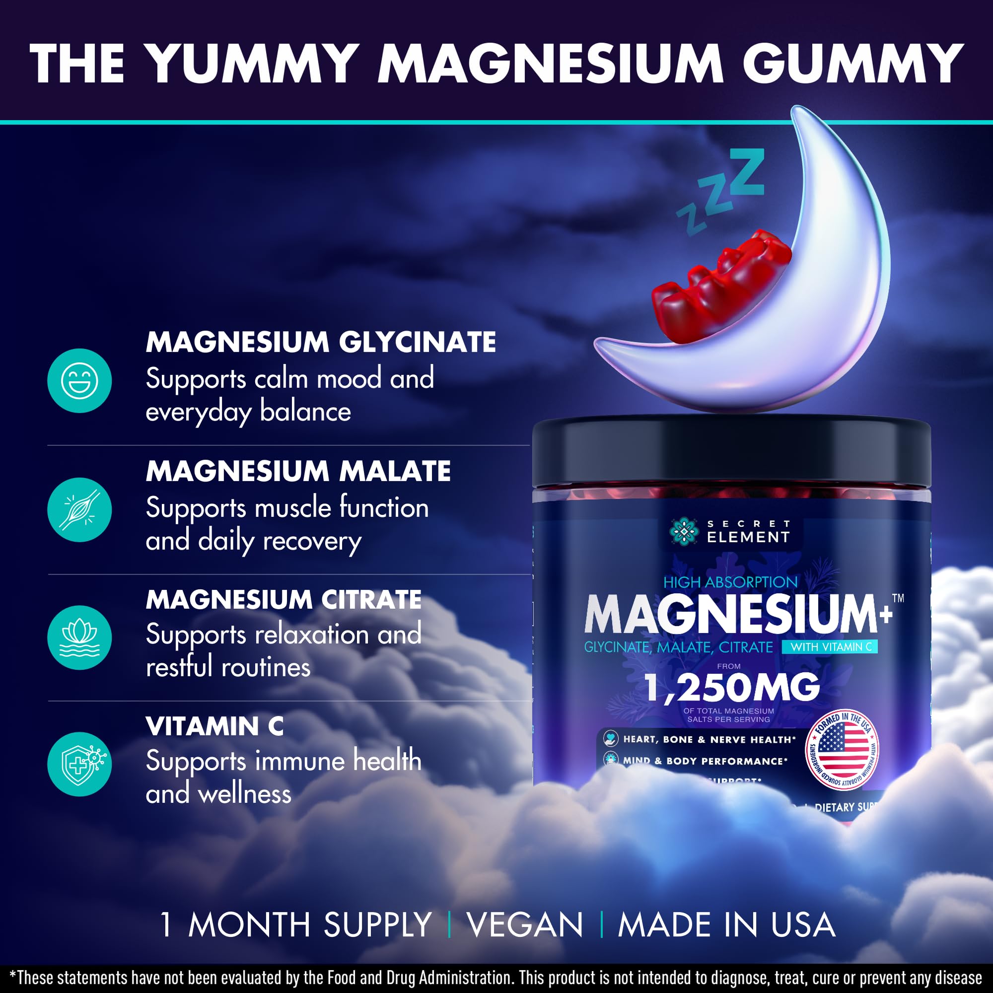 sugar-free mixed berry magnesium chews