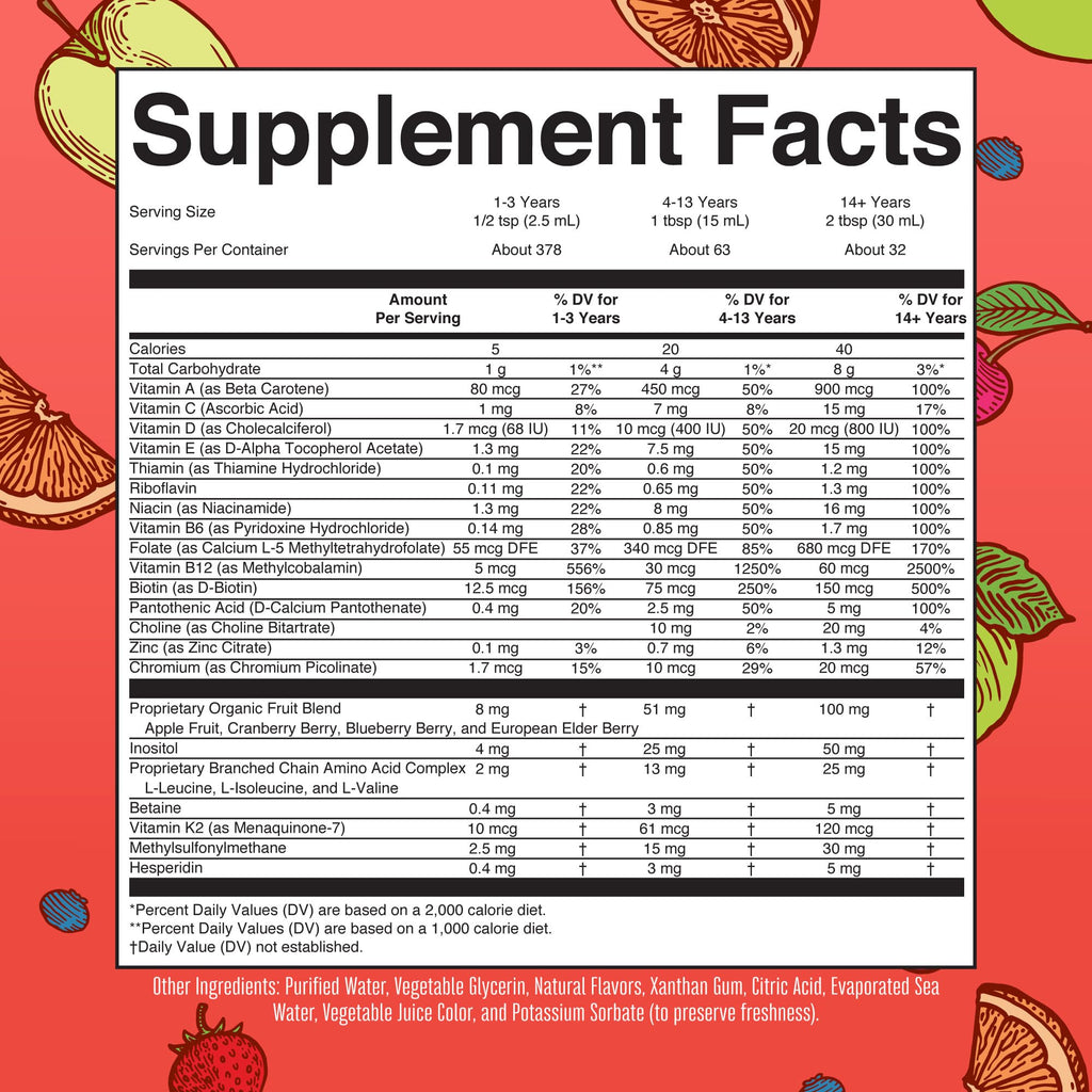 Sugar-free morning vitamins for immune support