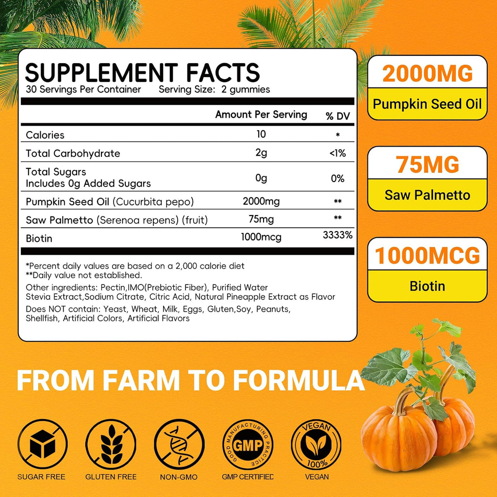 Sugar free multivitamins with pumpkin seed oil