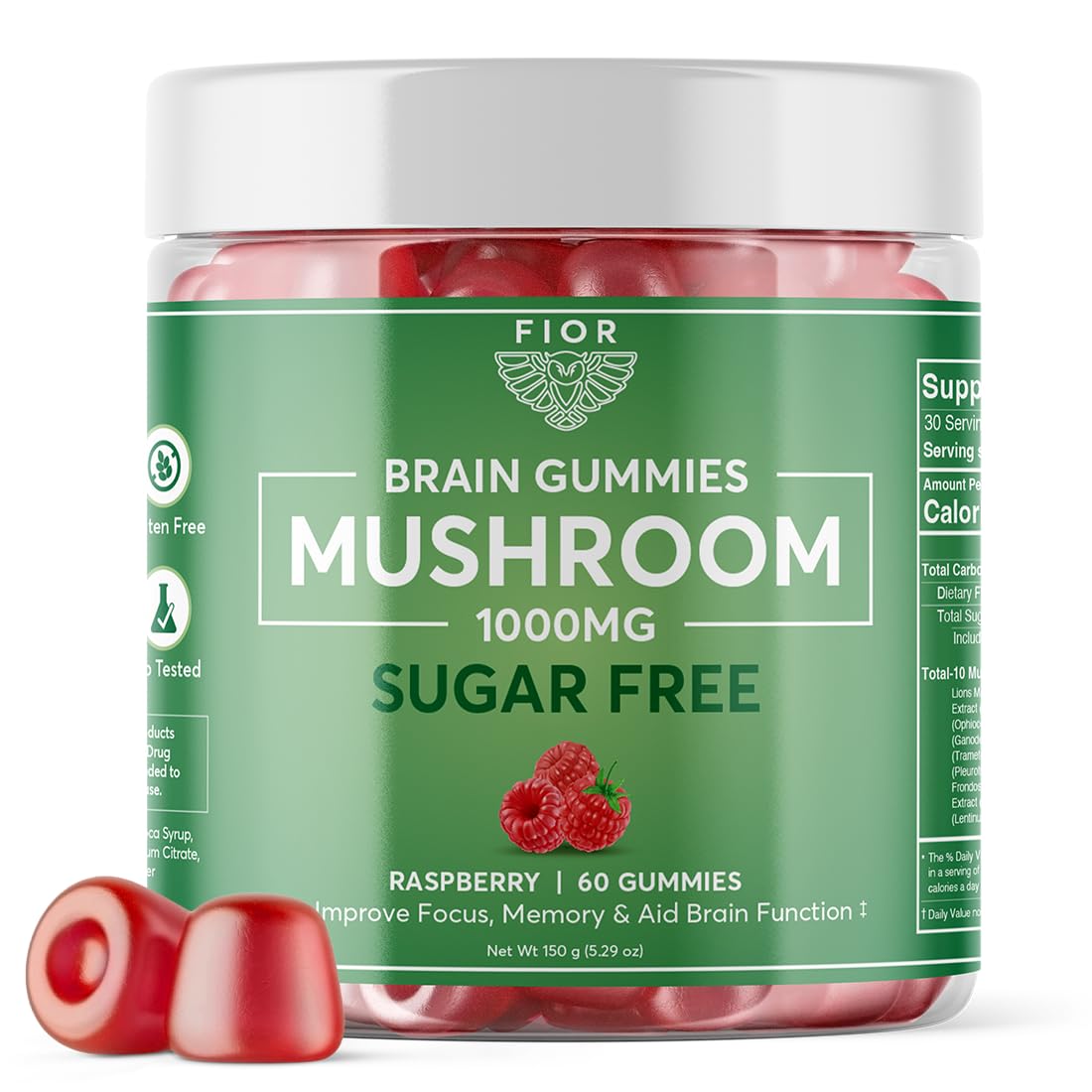sugar-free mushroom gummy supplement